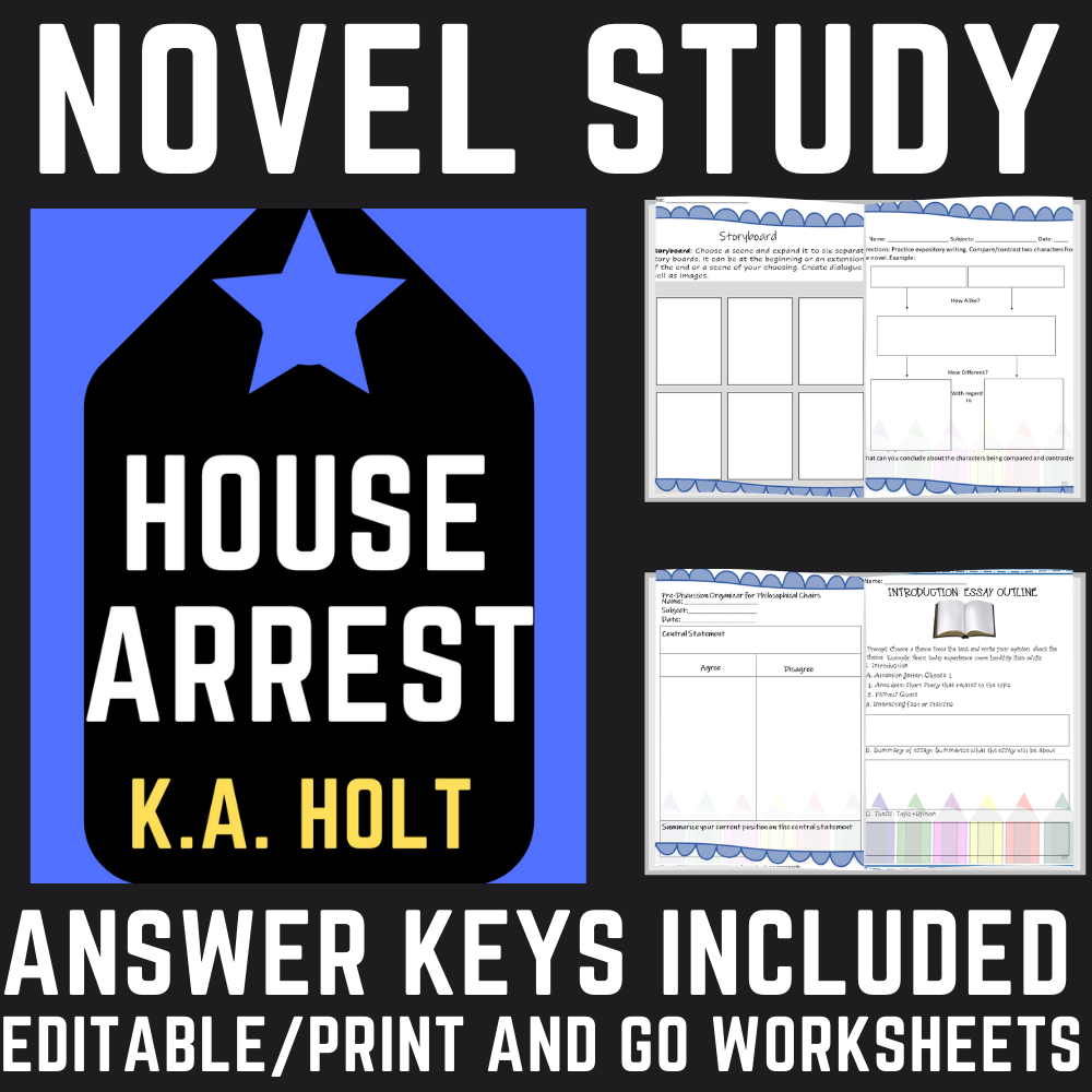House Arrest K.A. Holt Novel Study - Teacher For Inclusion